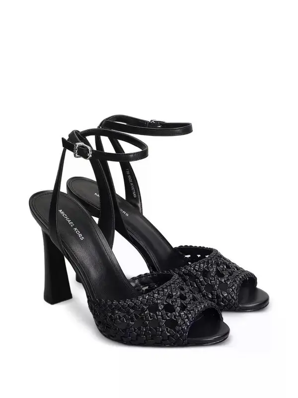 Michael Kors Rosie Woven Heeled Sandals - Black