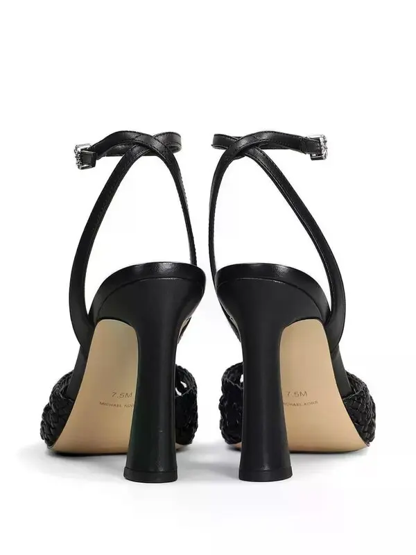 Michael Kors Rosie Woven Heeled Sandals - Black