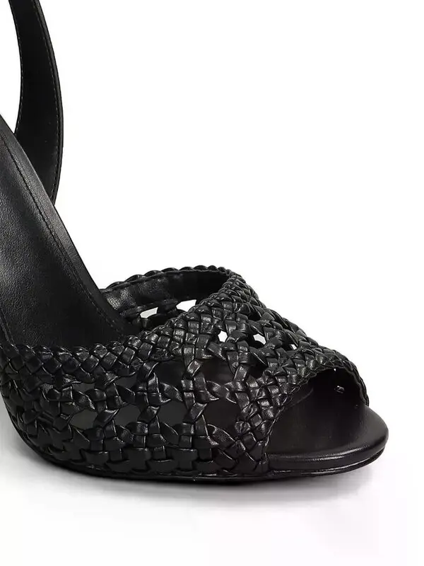 Michael Kors Rosie Woven Heeled Sandals - Black