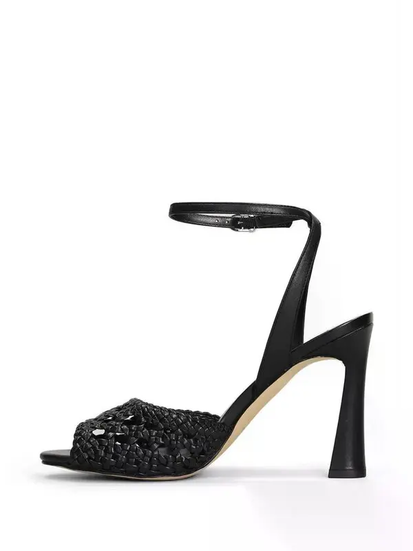 Michael Kors Rosie Woven Heeled Sandals - Black