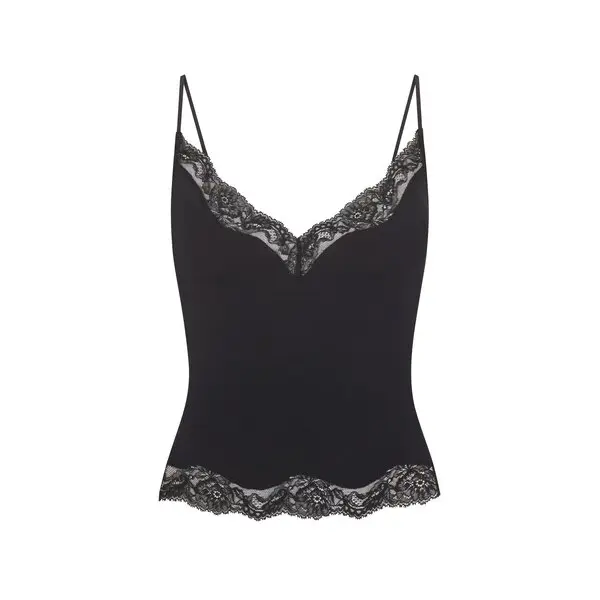 SKIMS Sleep Lace Cami Top And Pant Set - Onyx