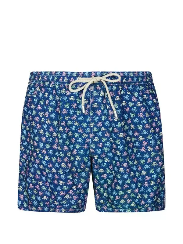 MC2 SAINT BARTH Octopus-print Swim Shorts - Blue
