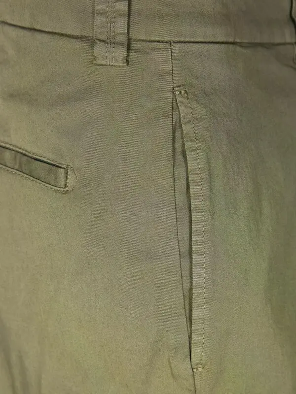BERWICH Garment-dyed Pleated Trousers - Green