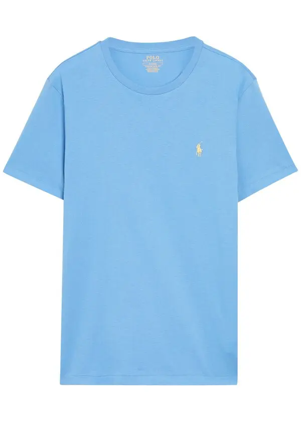Polo Ralph Lauren Logo-embroidered Cotton T-shirt - Blue