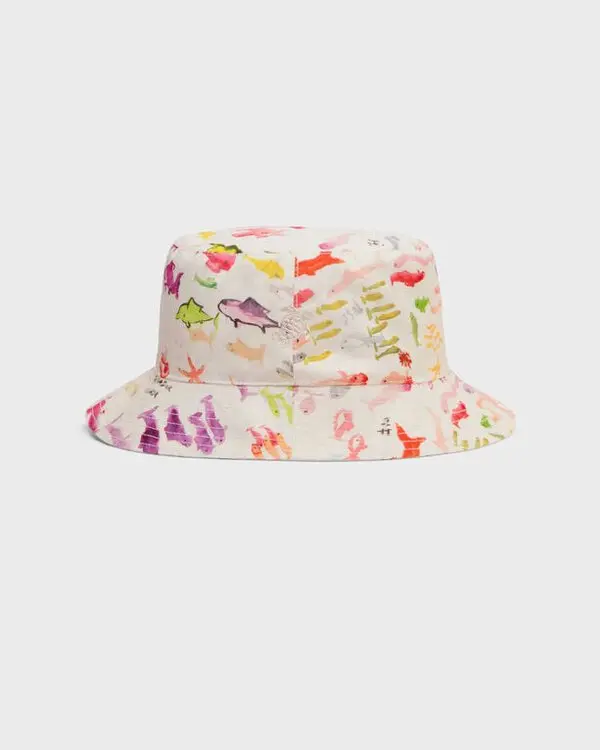 Vilebrequin Linen Bucket Hat - White
