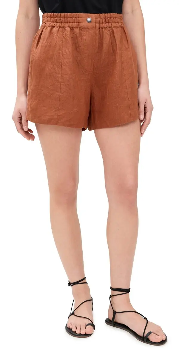 APIECE APART Mar Linen Shorts - Harissa