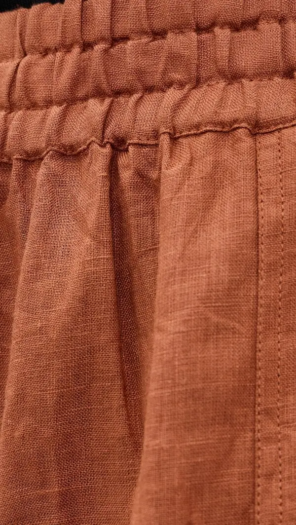 APIECE APART Mar Linen Shorts - Harissa