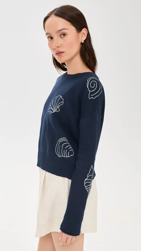 Z Supply Paradise Reef Embroidered Sweater