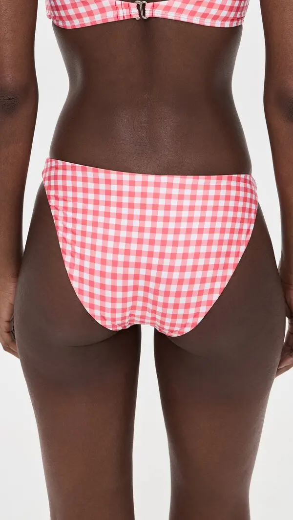 Peixoto Millie Bikini Bottoms Gingham Checkered Ruffle Waist