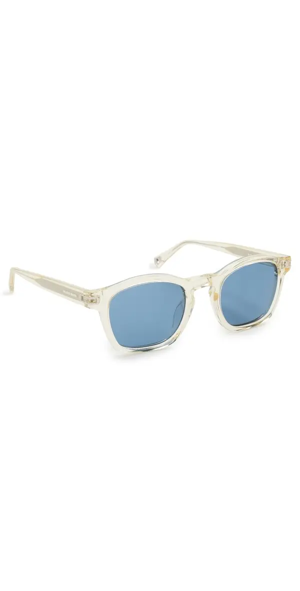 Orlebar Brown The Davey Square Sunglasses - Champagne/blue