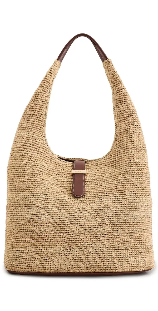Simkhai Khai Large Raffia Hobo Bag - Natural Sequoia