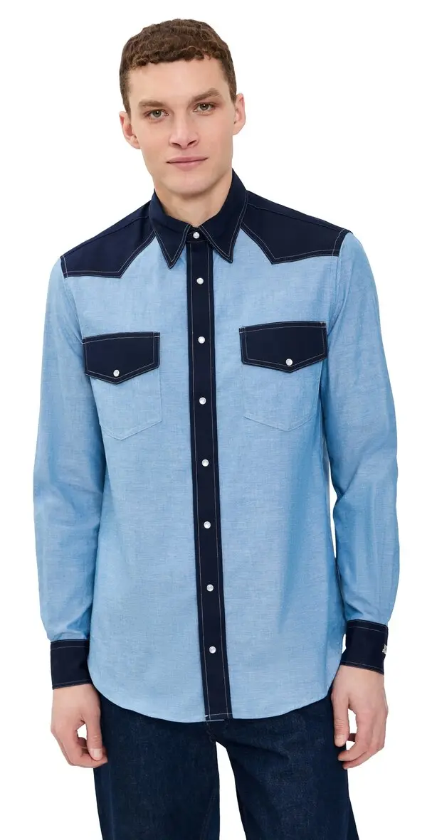 NICHOLAS DALEY Western Shirt - Navy
