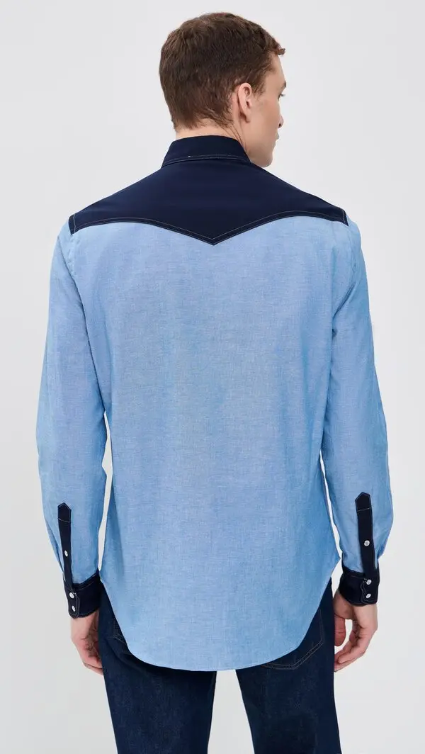 NICHOLAS DALEY Western Shirt - Navy