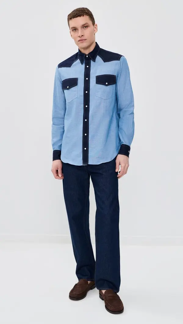 NICHOLAS DALEY Western Shirt - Navy