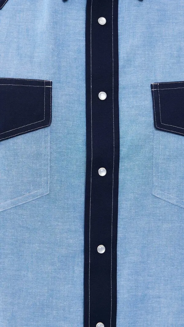 NICHOLAS DALEY Western Shirt - Navy