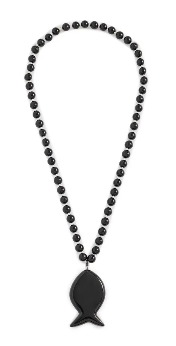 JULIETTA Fish Necklace - Black