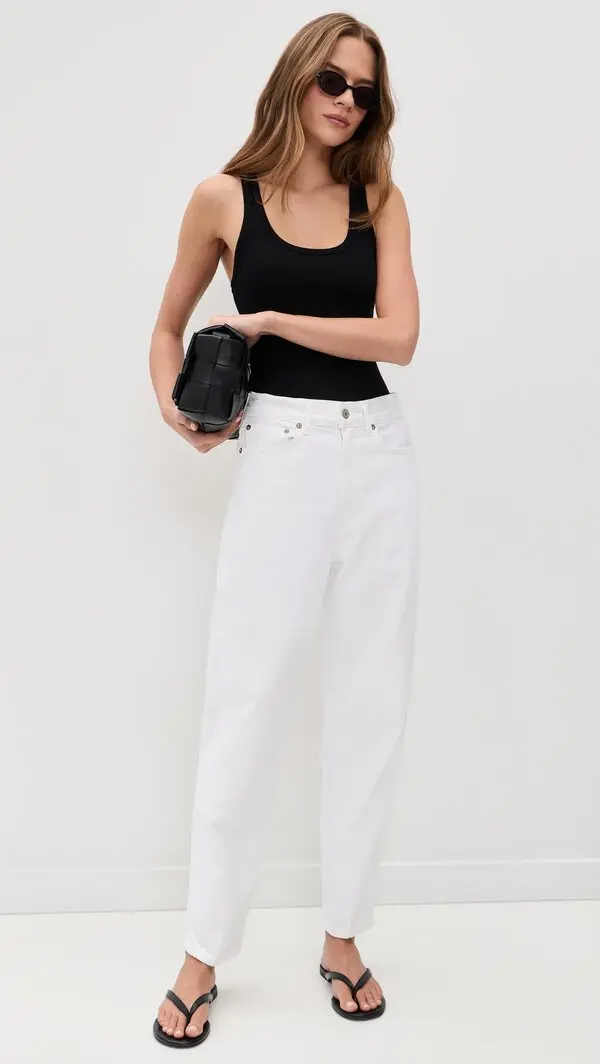 AGOLDE 80's Straight Leg Jeans - Marshmallow