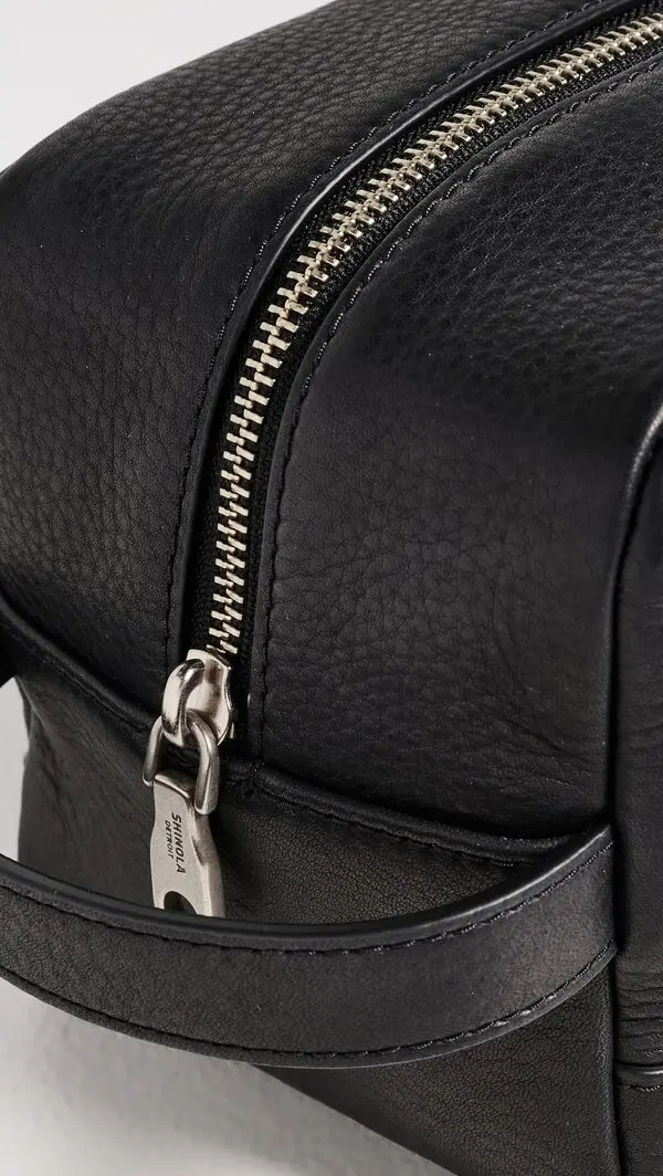 Shinola Leather Toiletry Bag - Black