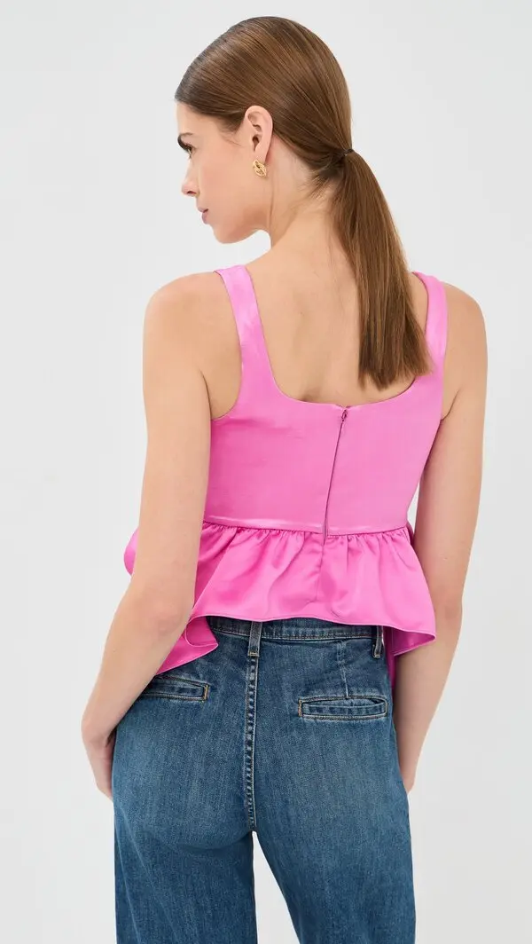 Azeeza Esme Satin Top - Fuchsia