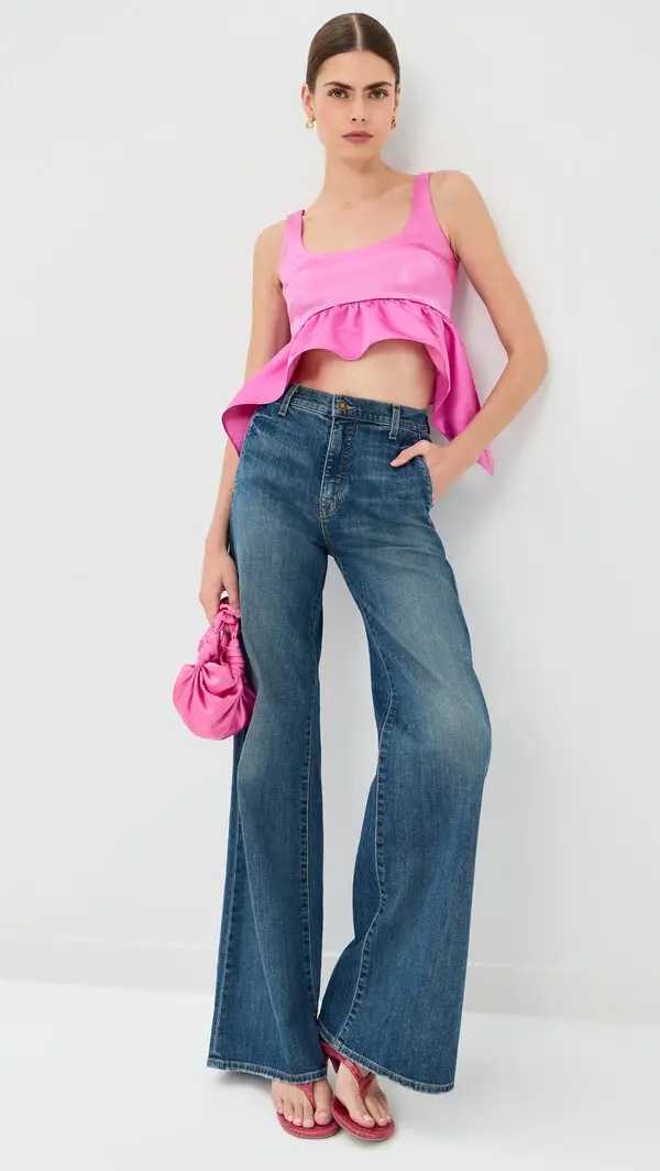 Azeeza Esme Satin Top - Fuchsia