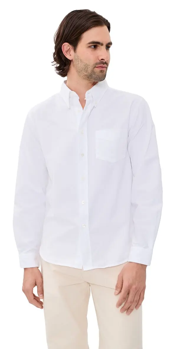 KNICKERBOCKER Beefy Cotton Oxford Shirt - White