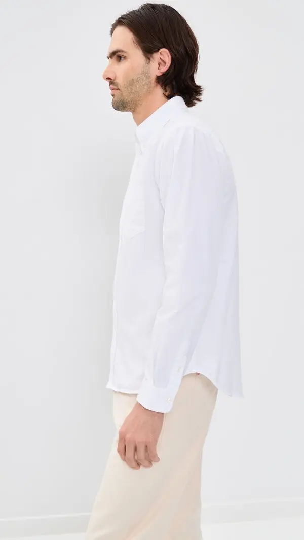 KNICKERBOCKER Beefy Cotton Oxford Shirt - White