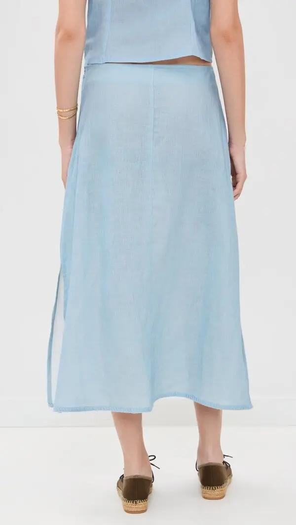Las Surenas Savannah Skirt With Animal And Botanical Print