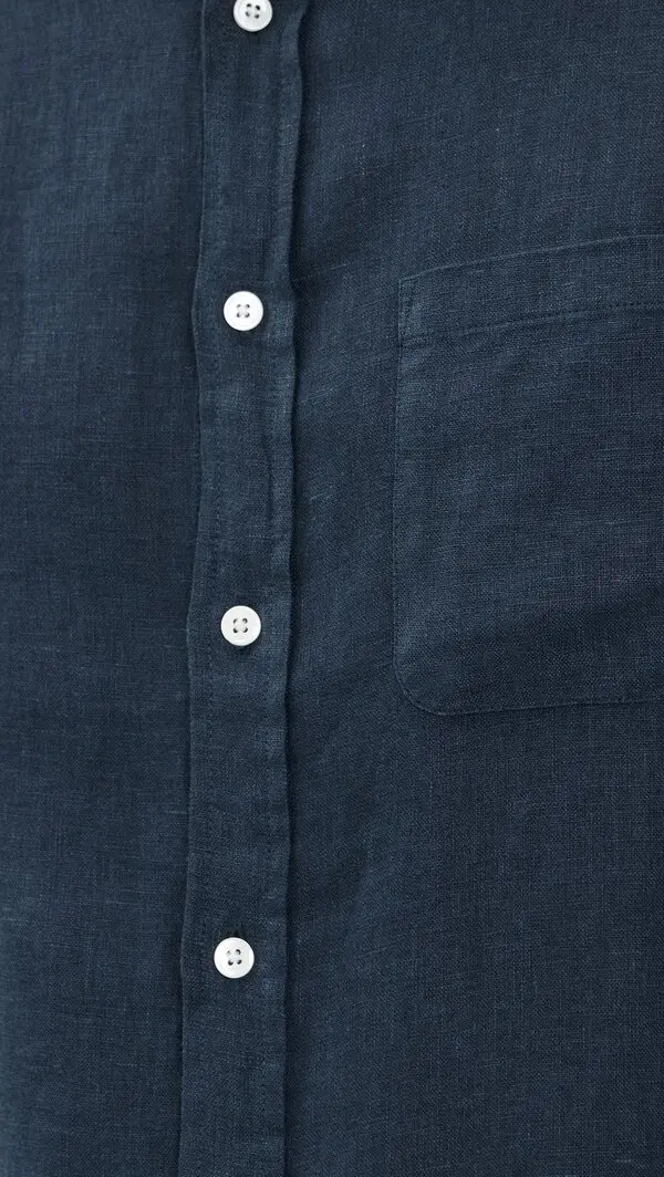 Portuguese Flannel Linen Shirt - Navy