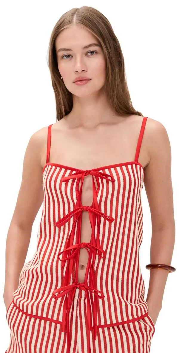 BAILEY ROSE Striped Top - Chili