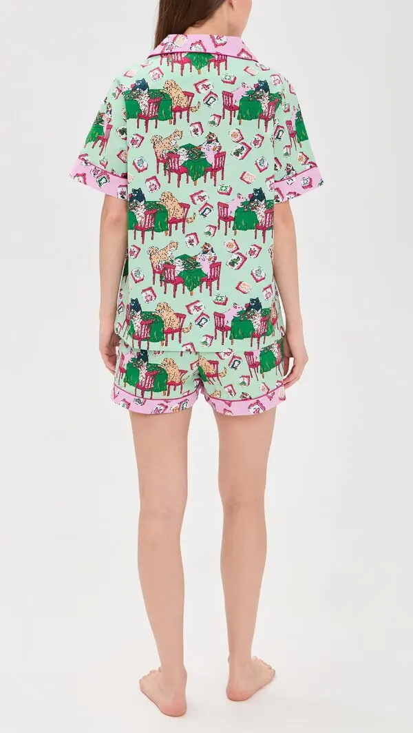 PRINTFRESH Mahjong Short Pajama Set