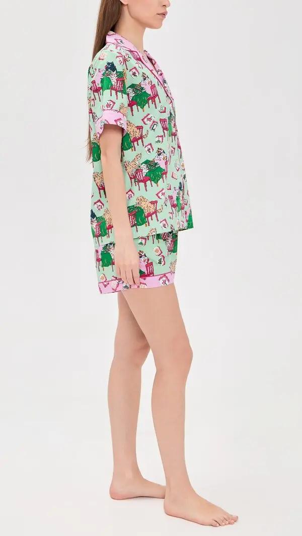 PRINTFRESH Mahjong Short Pajama Set