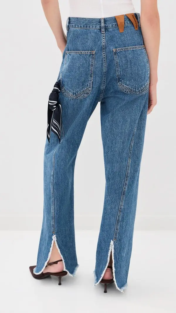 DARKPARK Sienna Loose Side Split Jeans - Blue Malibu