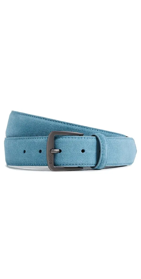 BOSS Syhr Suede Belt - Open Blue