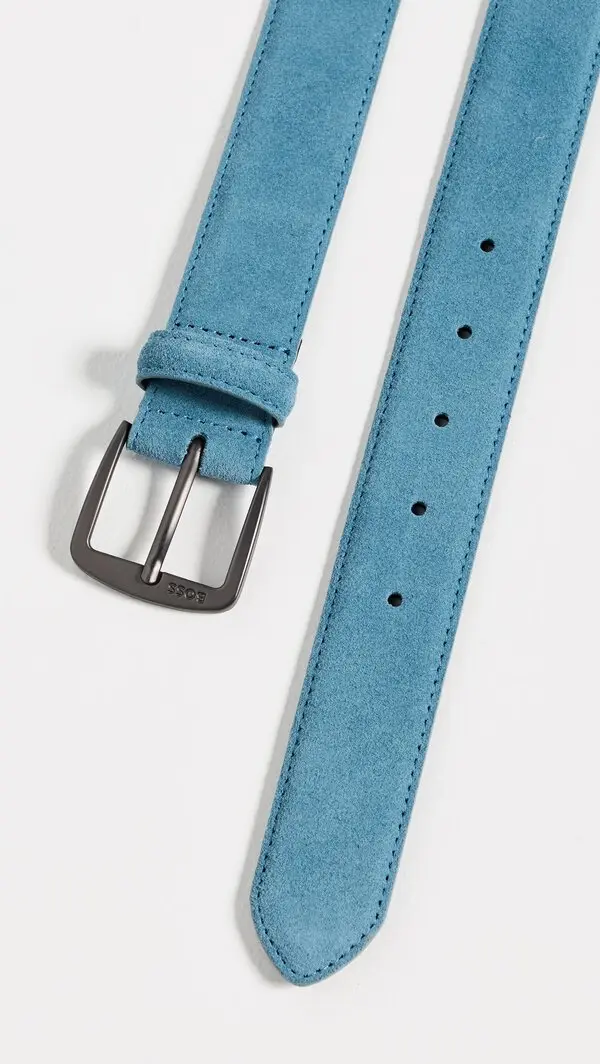 BOSS Syhr Suede Belt - Open Blue