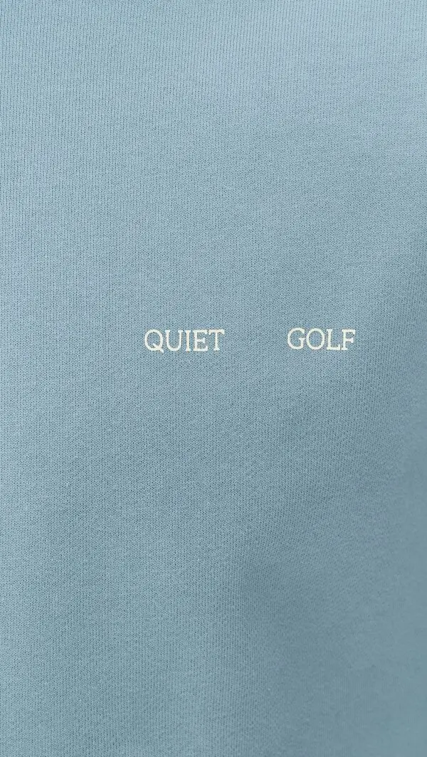 QUIET GOLF Monogram Washed Rugby Sweater
