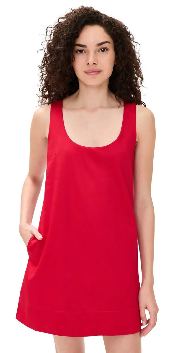 Joe's Jeans Scoop Neck Mini Dress - Cherry Red