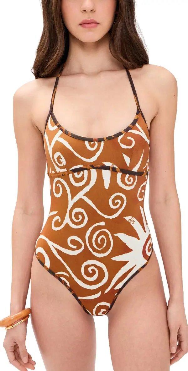 DAMSON MADDER Della Reversible Swimsuit - Brown