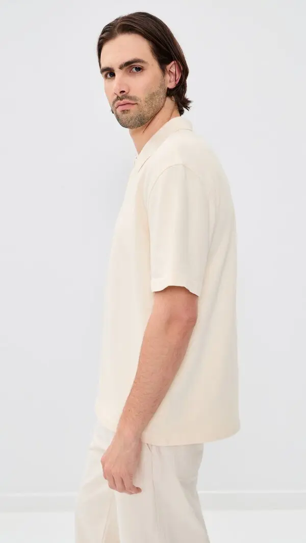 Madewell Cotton Short Sleeve Polo - Parchment
