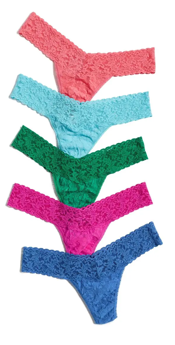 Hanky Panky Signature Lace Low Rise Thong 5 Pack - Rslg