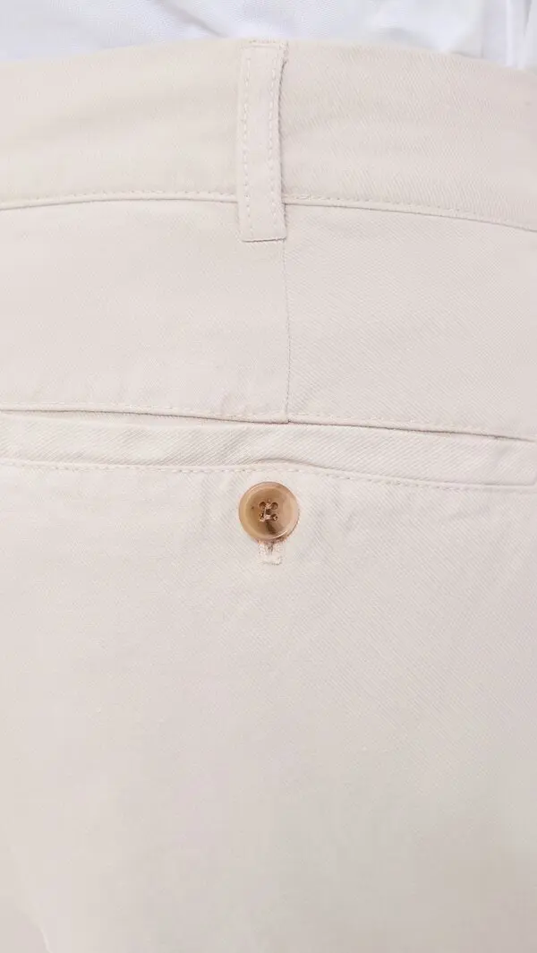 KNICKERBOCKER Canal Pleated Twill Cotton And Linen Trousers