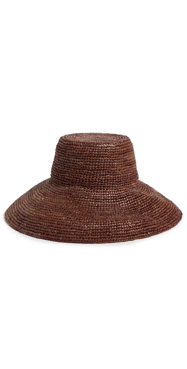 Jenni Kayne Crochet Raffia Sun Hat - Soleil Hat Chocolate