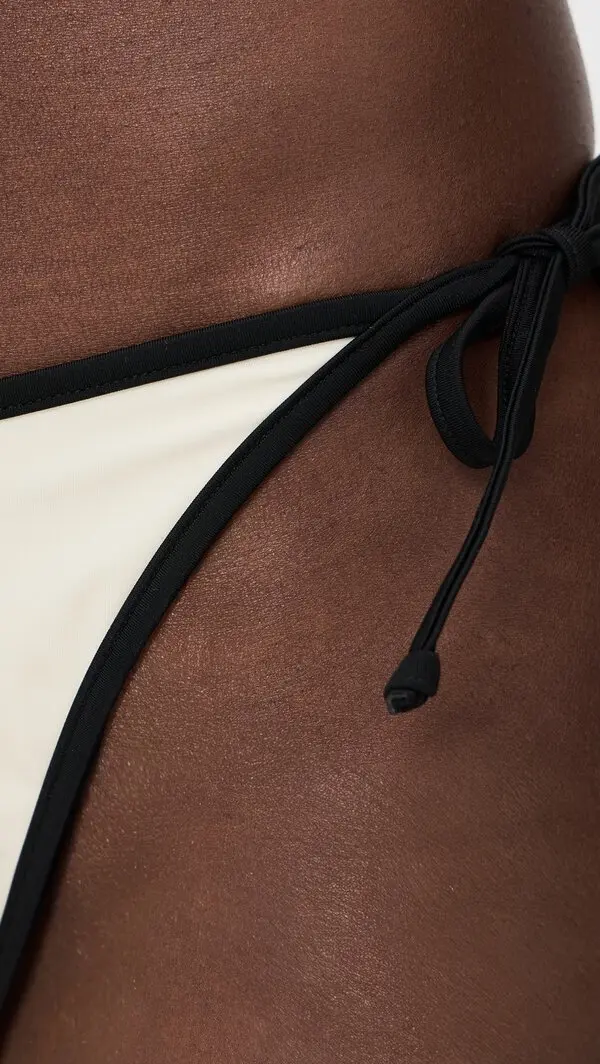 Onia Cleo Bikini Bottom - Egret/black