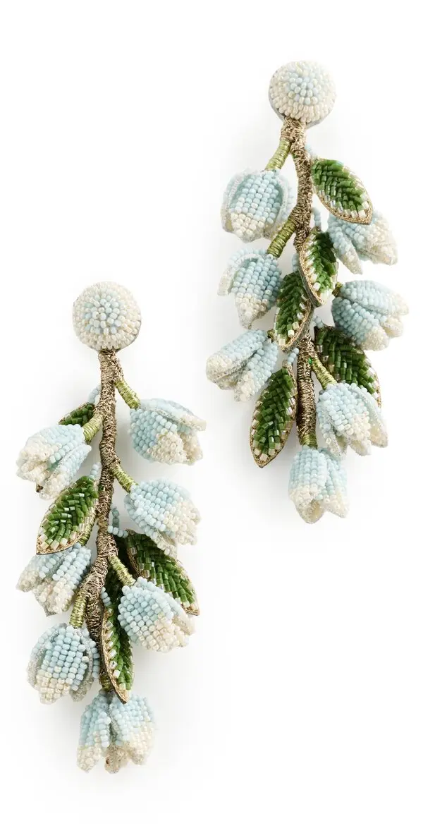 Deepa Gurnani Madelief Floral Earrings - Baby Blue