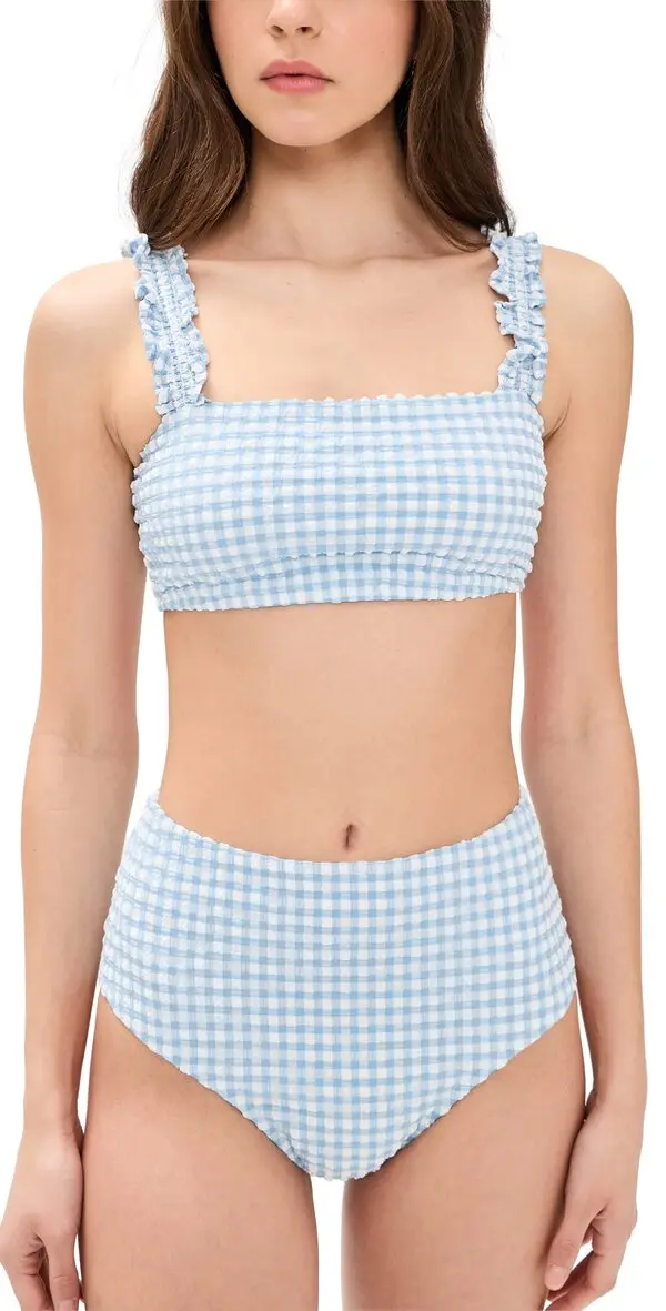 Hill House Home The Teagan Bikini Set - Blue Gingham