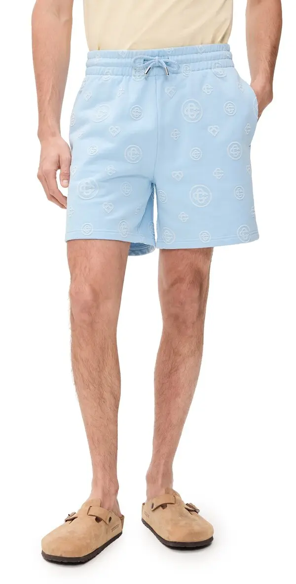 Casablanca Applique Monogram Sweatshorts - Blue