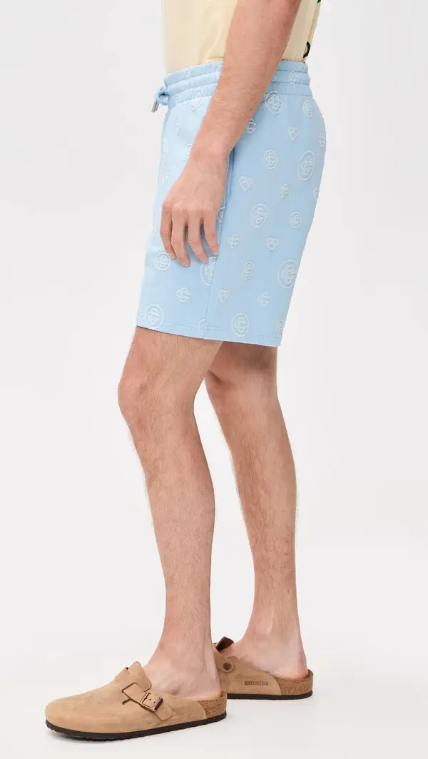 Casablanca Applique Monogram Sweatshorts - Blue