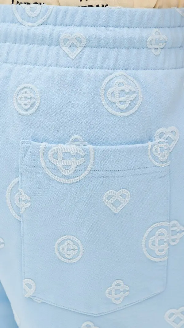 Casablanca Applique Monogram Sweatshorts - Blue
