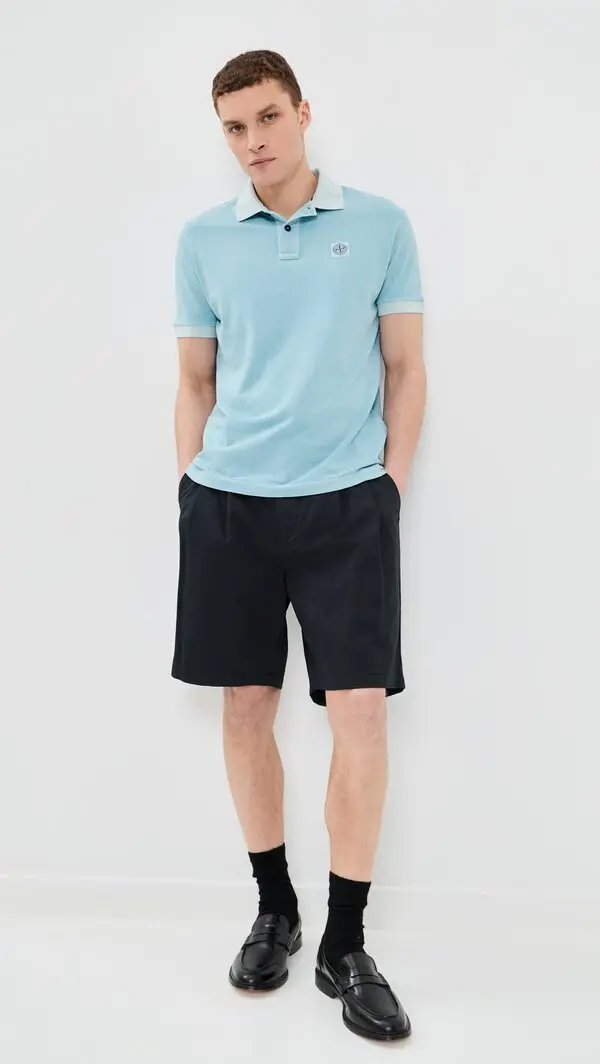 Stone Island Garment Dye Polo - Dust Blue