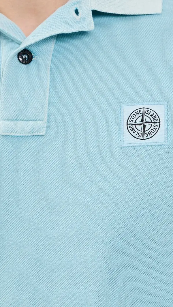 Stone Island Garment Dye Polo - Dust Blue