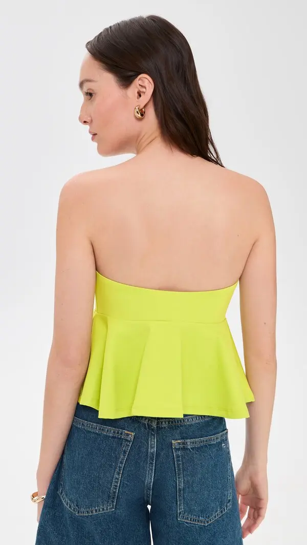 Susana Monaco Strapless Peplum Top
